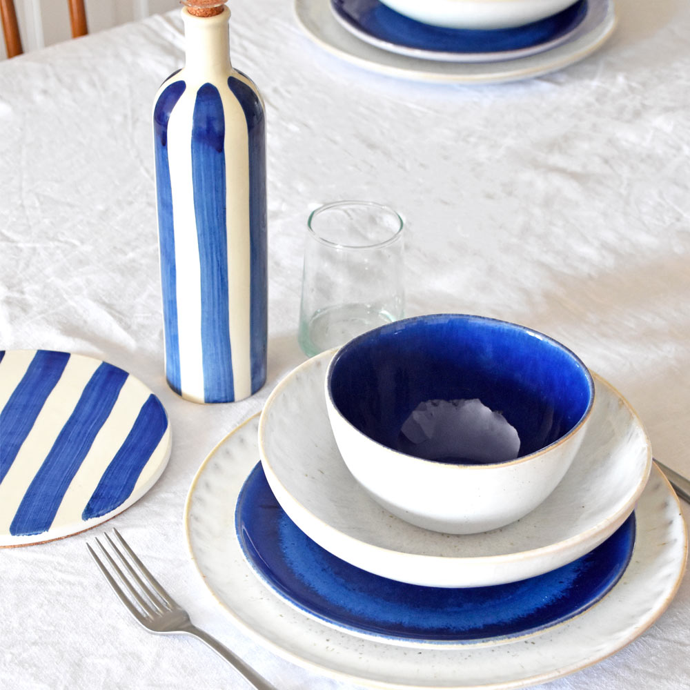 Grand bol rond | Bleu odyssée - Vaisselle en céramique du Portugal ...