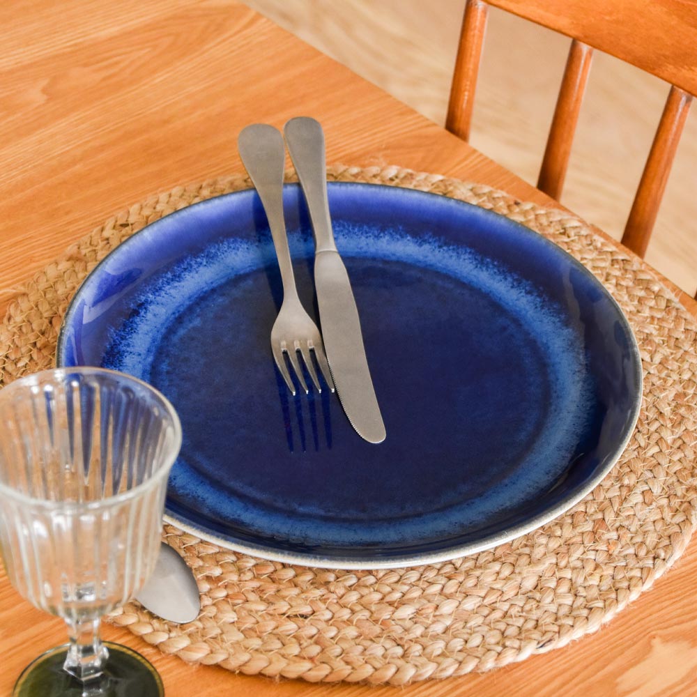 Grande assiette | Bleu odyssée - Vaisselle céramique artisanale ...