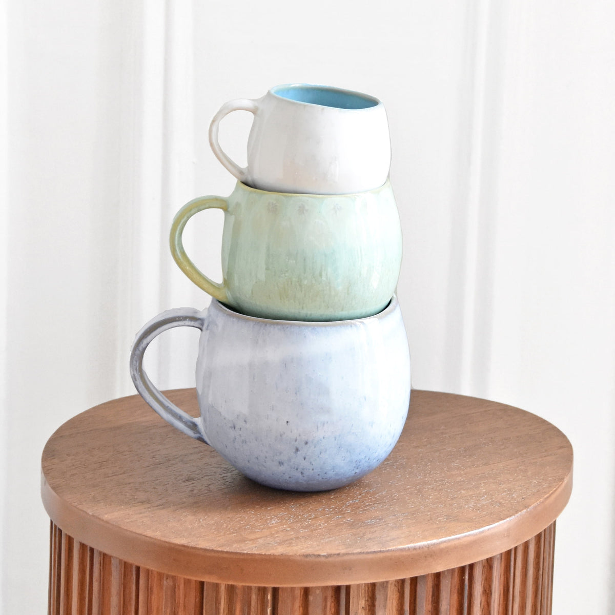 Tasse ronde | Bleu ciel - Vaisselle en grès artisanale – Céladon Paris