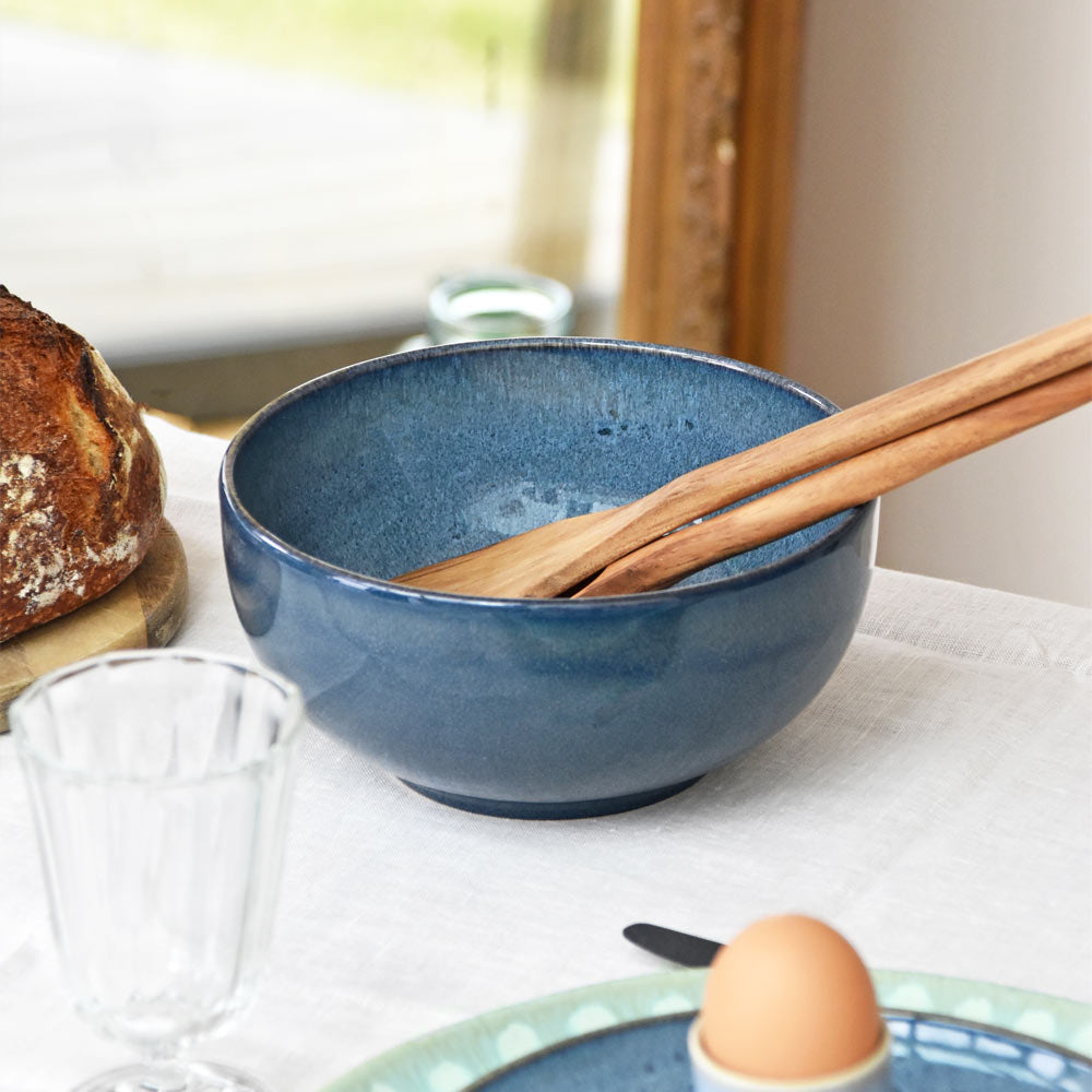 Saladier M | Bleu marin - Vaisselle en grès artisanale – Céladon Paris