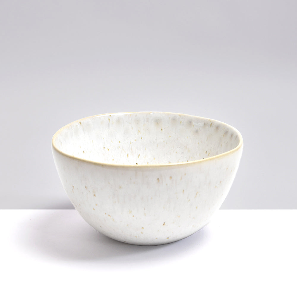 Grand bol rond | Blanc audacieux - Vaisselle en grès artisanale ...